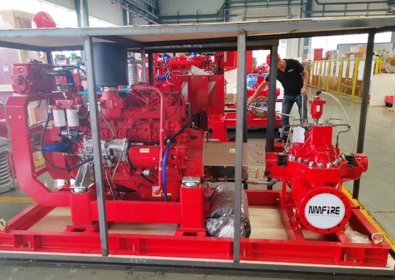 150PSI Diesel Engine Driven Fire Pump , Split Case Fire Pump Ductile ...