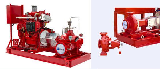 300 GPM 83 PSI Fire Fighting Pump System , SS UL FM Diesel Fire Pump ...
