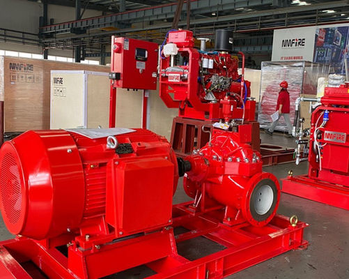 300 GPM 83 PSI Fire Fighting Pump System , SS UL FM Diesel Fire Pump ...