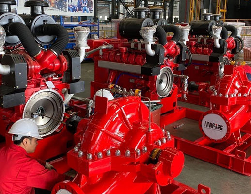 150PSI Diesel Engine Driven Fire Pump , Split Case Fire Pump Ductile ...