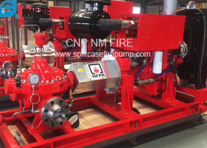 1500GPM @ 155PSI UL/FM Approval Diesel Engine Drive Fire Pump With Horizontal Centrifugal Split ...
