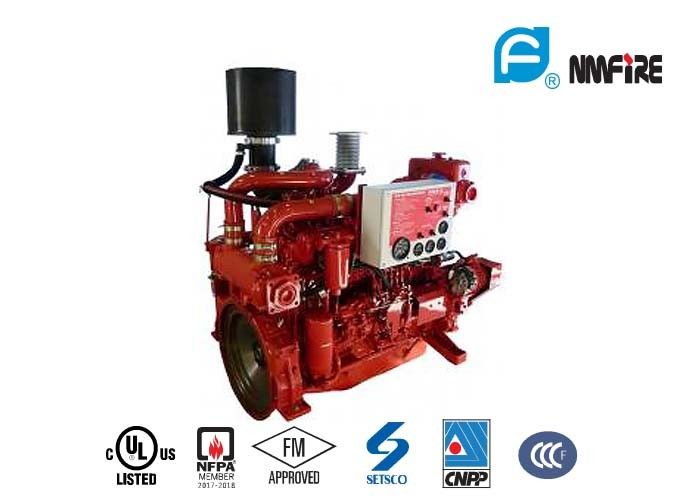 High Precision Fire Diesel Engine For Fire Fighting Pump 60 KW Red Color