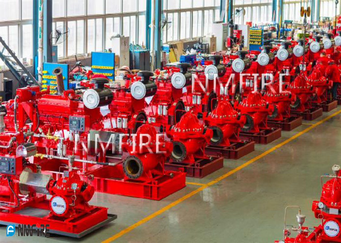 Customized Diesel Fire Sprinkler Pumps / Red High Pressure Fire ...