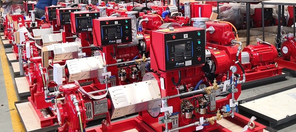 Diesel Engine End Suction Fire Pump Set Fire Fighting 5 00GPM138PSI UL ...