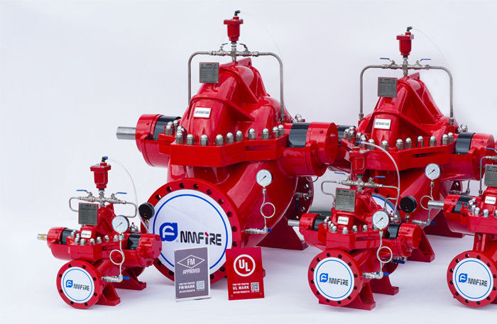 Red Color 2000gpm Diesel Engine Driven Fire Pump Set Used In Building