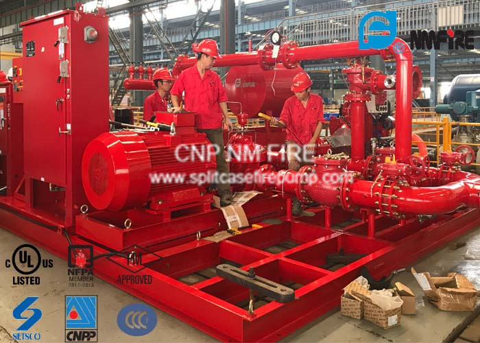 3500GPM /120PSI Skid Mounted Fire Pump Ductile Cast Iron Casing UL FM ...