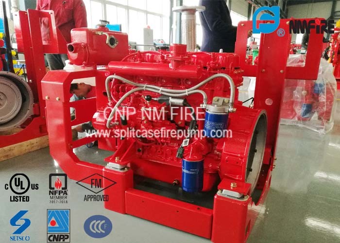 High Performance Fire Pump Diesel Engine 209kw With Speed 2100RPM , UL ...