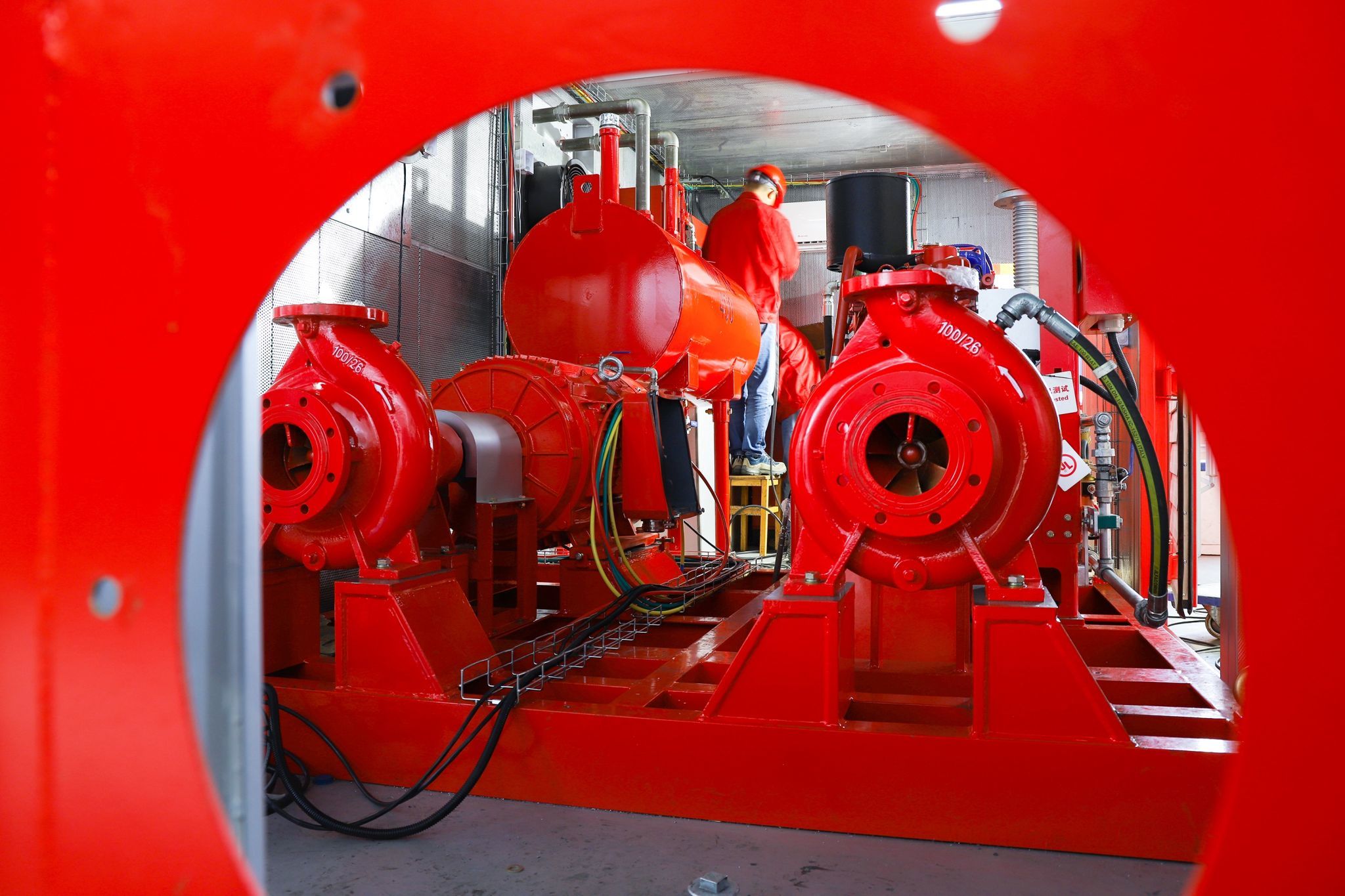 450GPM Flow End Suction Fire Protection Pump Driven by Electric Motor ...