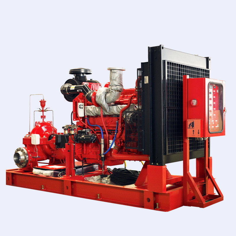 150PSI Diesel Engine Driven Fire Pump , Split Case Fire Pump Ductile ...