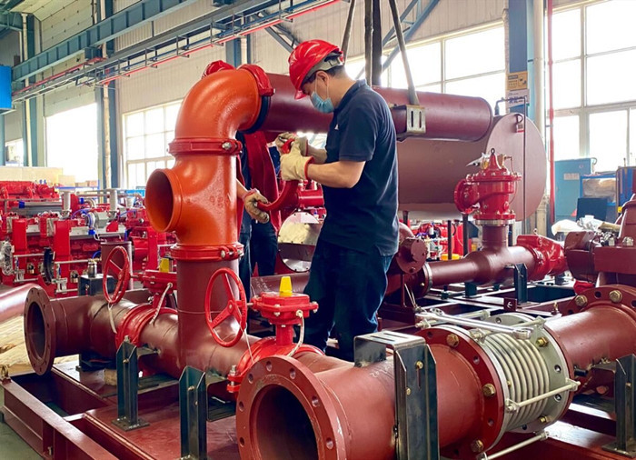 NFPA20 Skid Mounted Fire Pump Package 500 GPM End Suction Fire Fighting ...