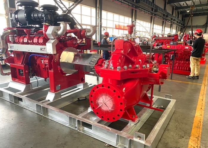 2000 GMP Double Suction Diesel Engine Fire Pump Set With UL / FM ...