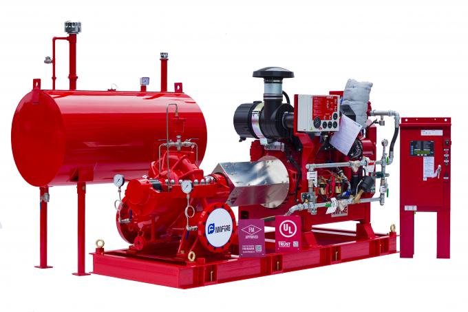 Red Fire Fighting Pump Set Diesel engine Fire Fighting Water Pump 500 ...