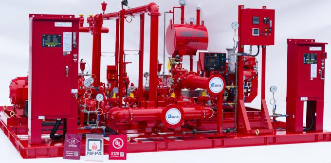 NM Fire UL/FM Skid Mounted Fire Pump Easy Transportation Horizontal 750 GPM