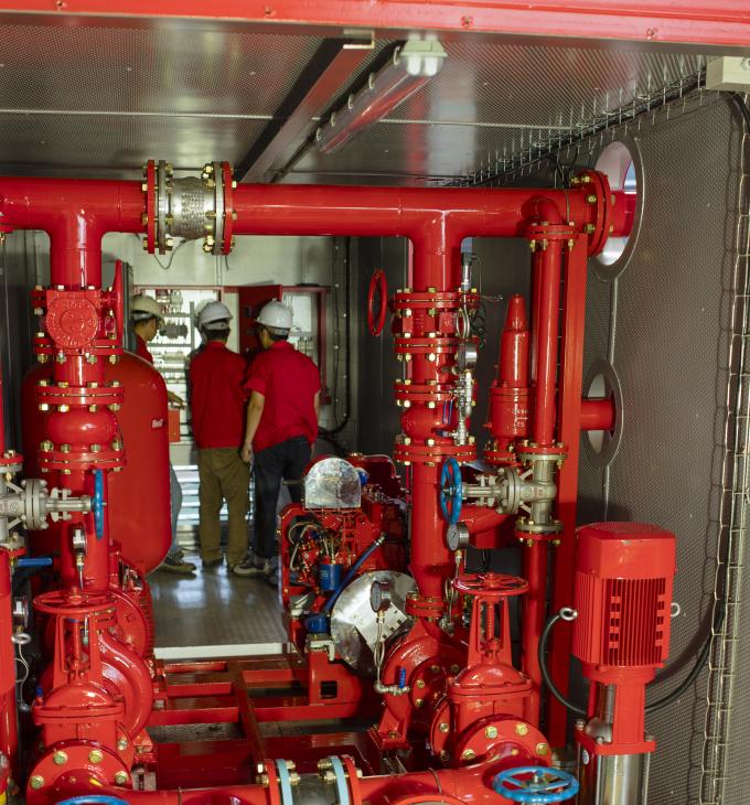3D Design Skid Mounted Fire Pump For Outdoor Containerised Fire Fighting