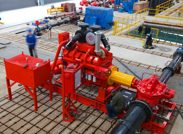 High Capacity Diesel Fire Fighting Pumps / Stable Red Fire Jockey Pump