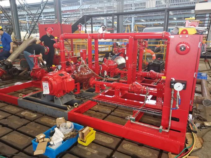 NFPA20 Skid Mounted Fire Pump Package 500 GPM End Suction Fire Fighting ...