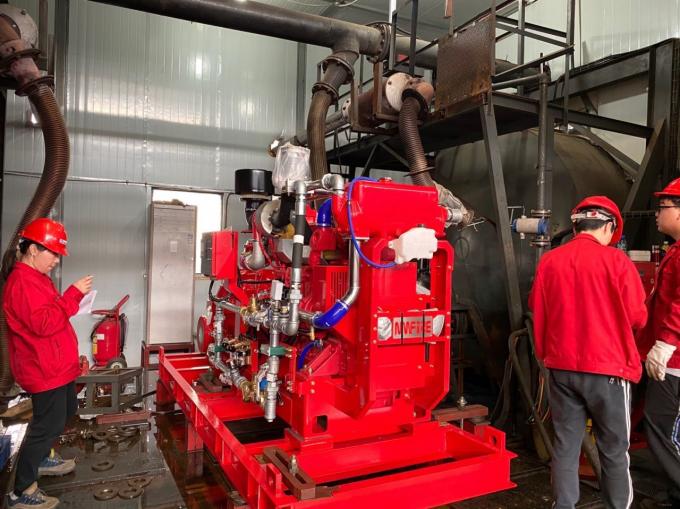 Water Cooled 227KW 305HP Fire Pump Diesel Engine 2100RPM